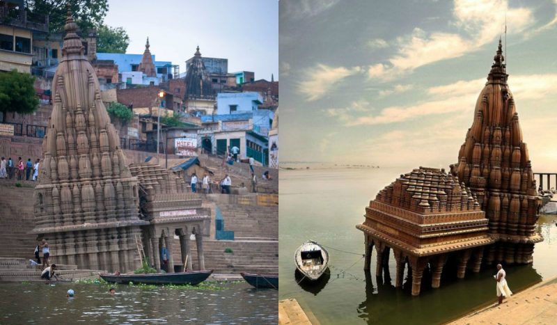The Most Photographed 500 Year Old Shiva Temple Submerged In Varanasi River