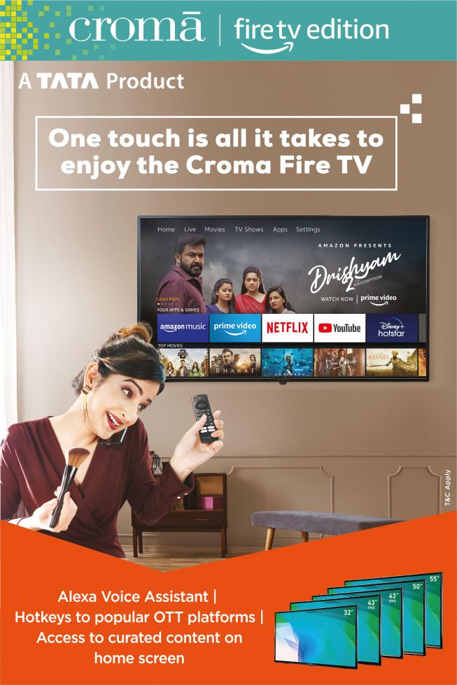 Croma launches a full range of “Croma Fire TV Edition Smart LED TVs”